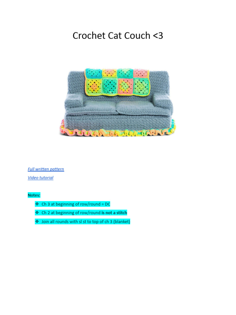 Cat Couch | PDF | Teaching Methods & Materials