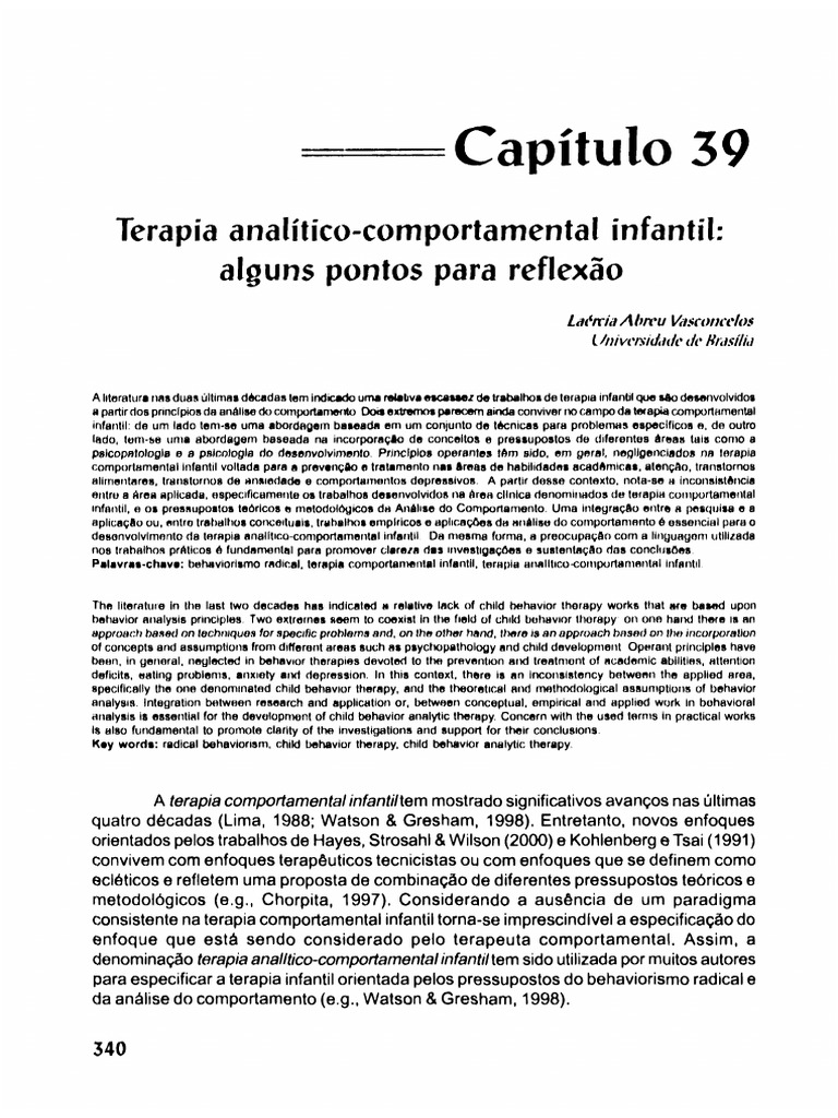 Terapia Comportamental Infantil2 | PDF