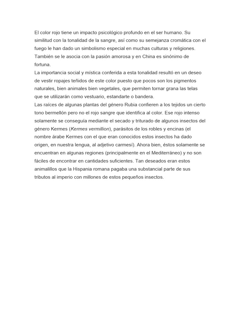 El color rojo tiene un impacto psicológico profundo en el ser humano | Descargar gratis PDF ...