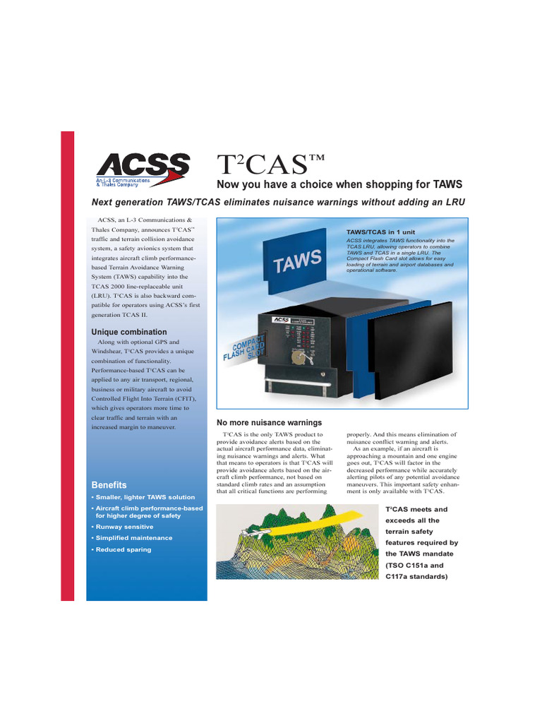 Acss T2cas | PDF | Avionics | Aviation Safety