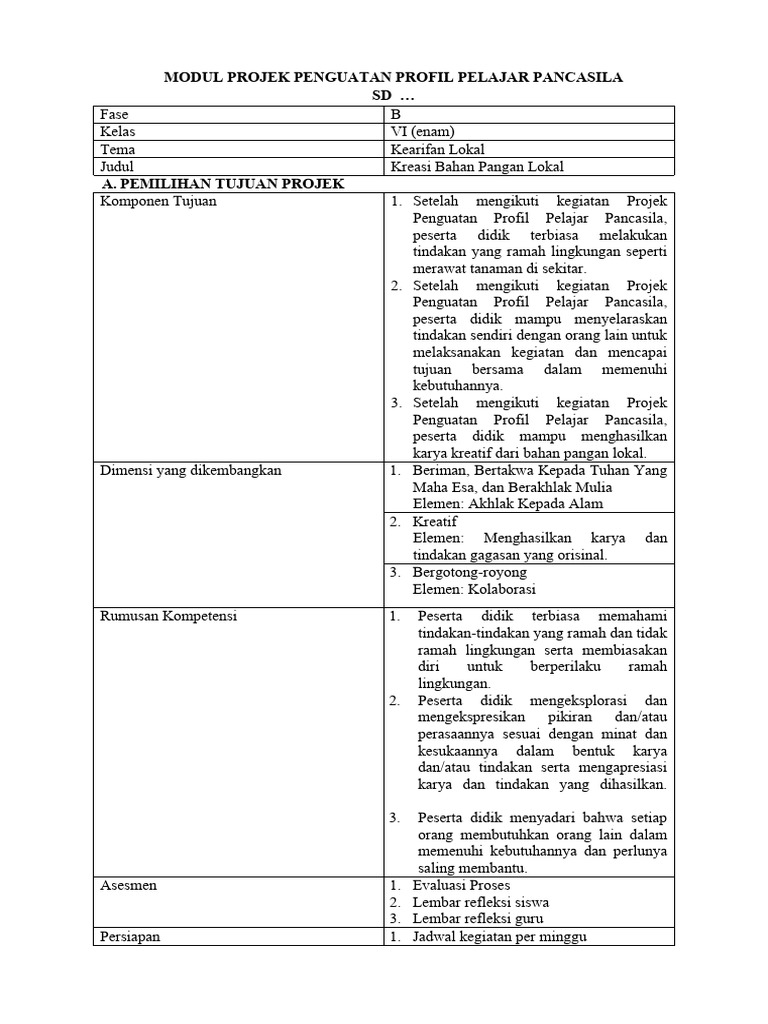 MODUL P4 SEM 1 Kelas 4 23-24 | PDF | Karier & Perkembangan | Sains & Matematika