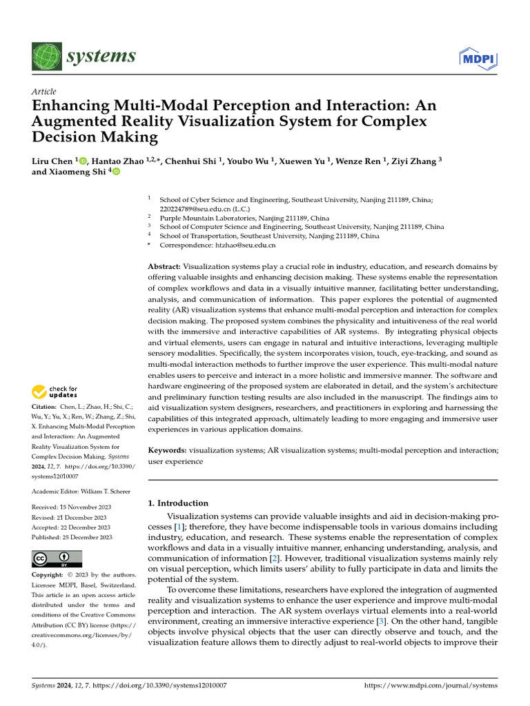 Enhancing Multi-Modal Perception and Interaction - An Augmented Reality ...