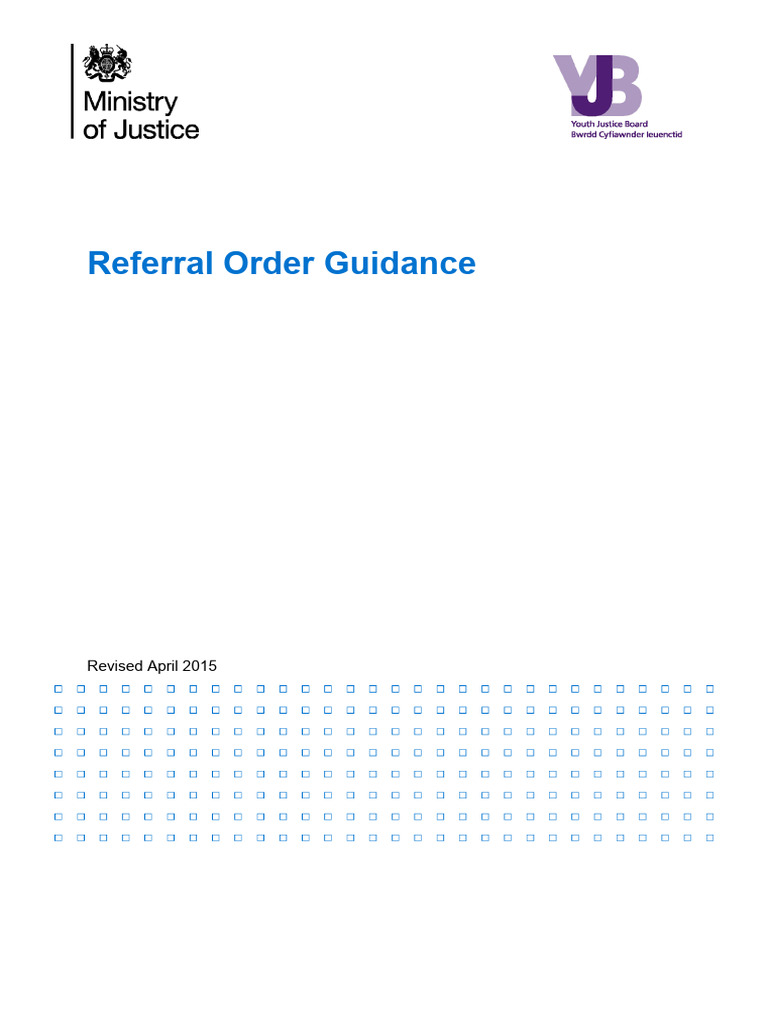 Revised Referral Order Guidance | PDF | Crimes | Crime & Violence