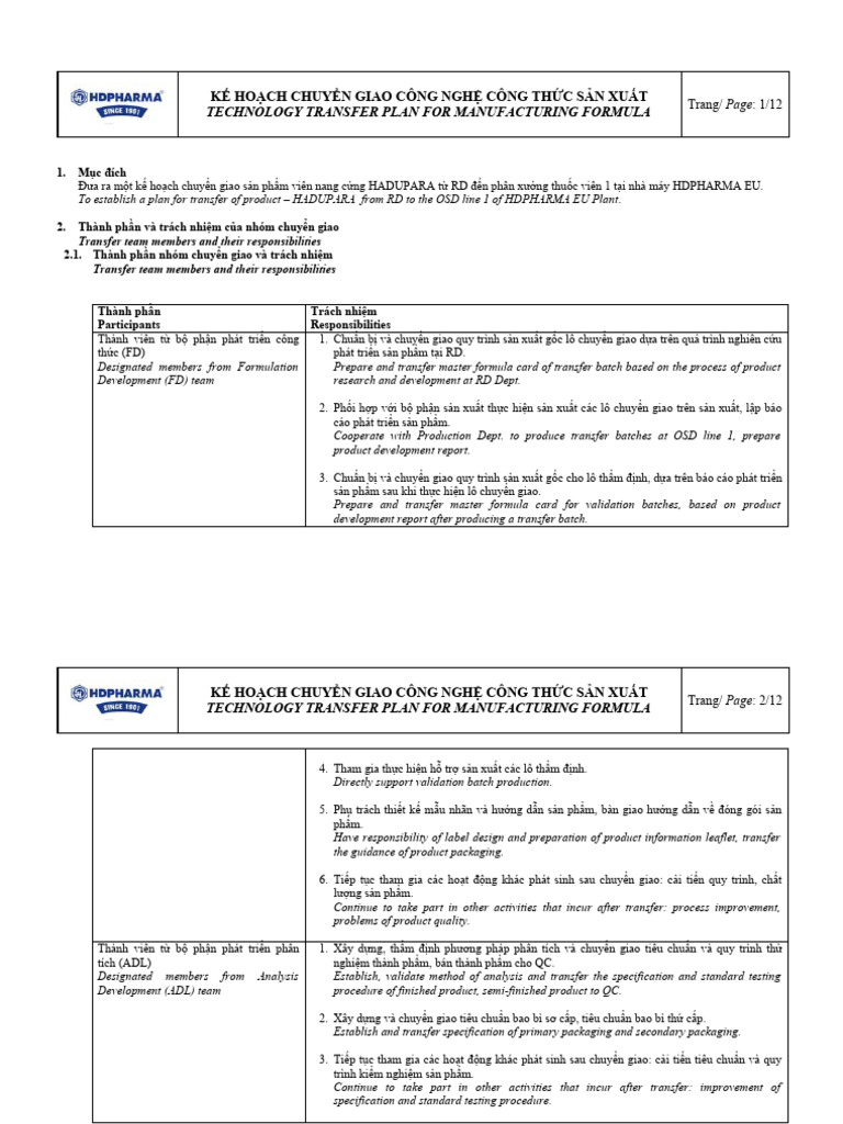 KH Chuyển giao VNC Hadupara | PDF