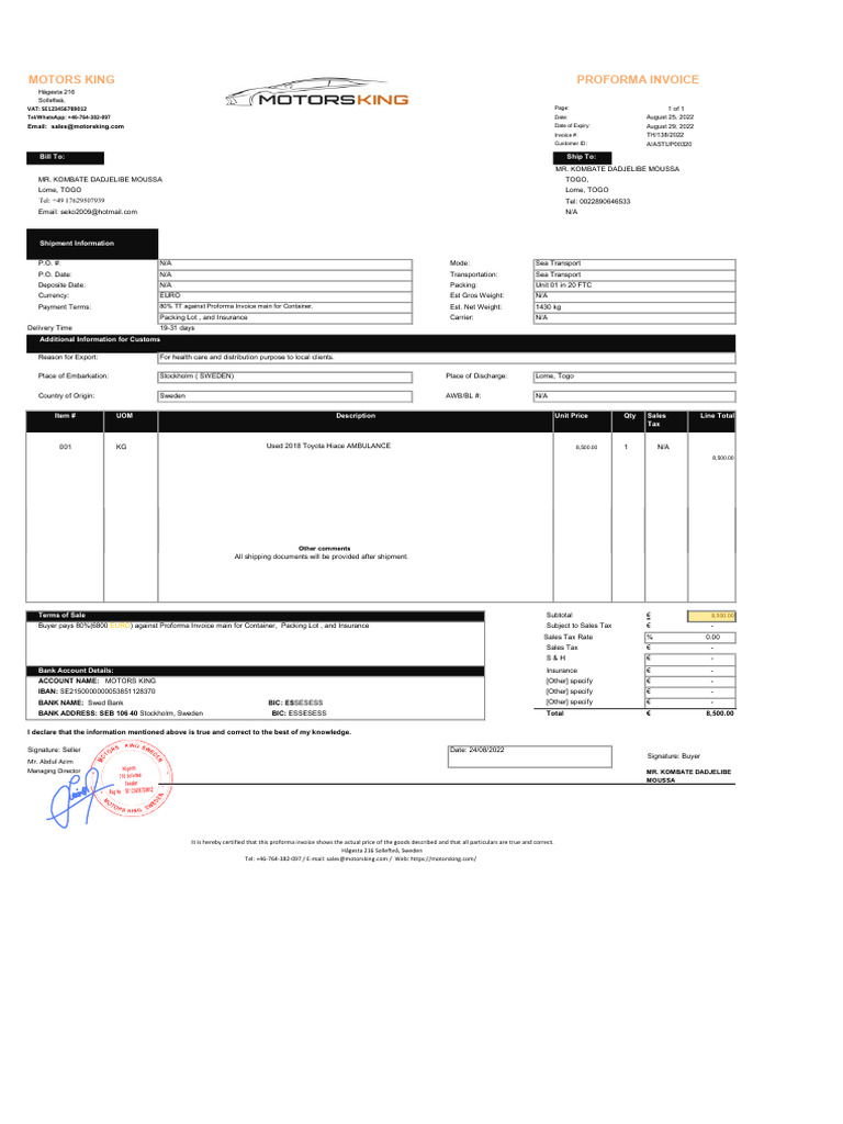 Uncle b Invoice | Download Free PDF | Invoice | Pro Forma