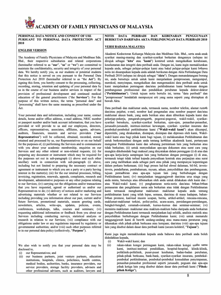 Pdpa Notice New | PDF