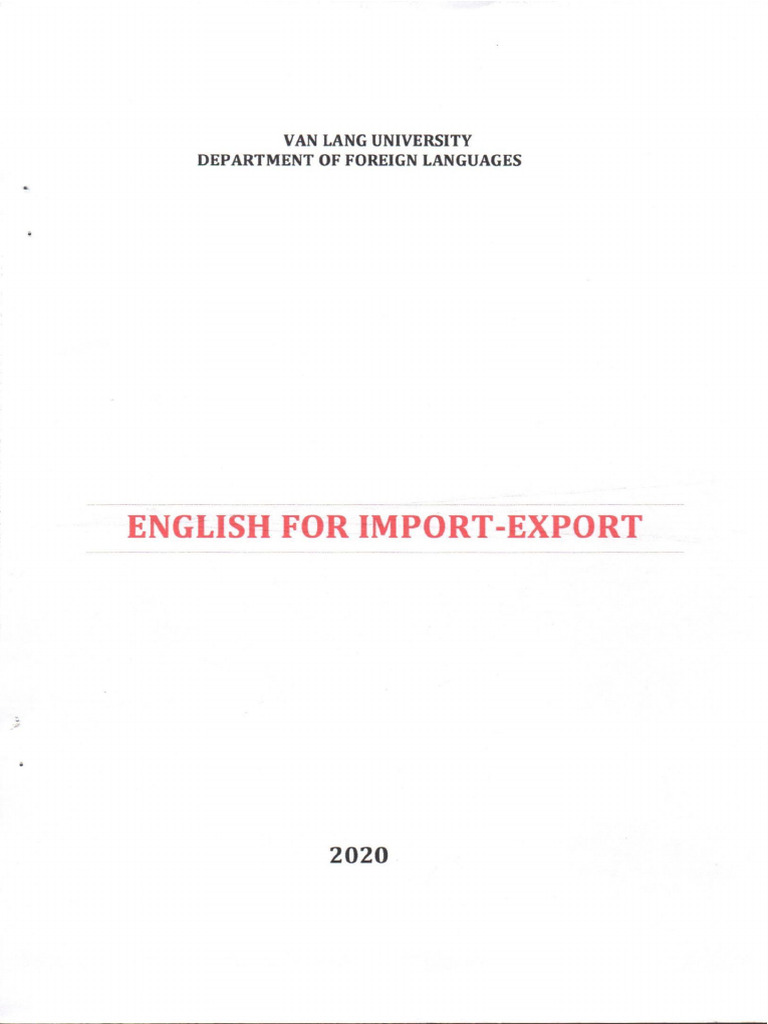English For Import-Export | PDF