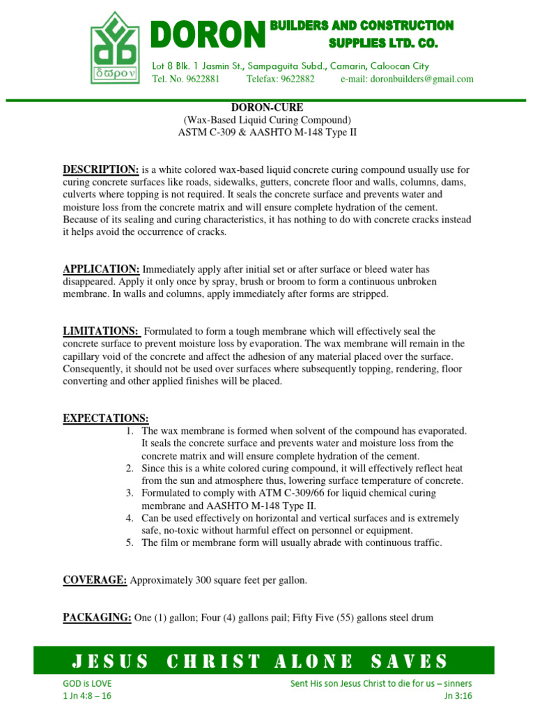 Doron Cure | PDF | Concrete | Water