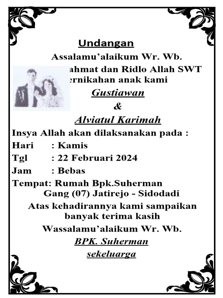 Template Undangan Rokok | PDF