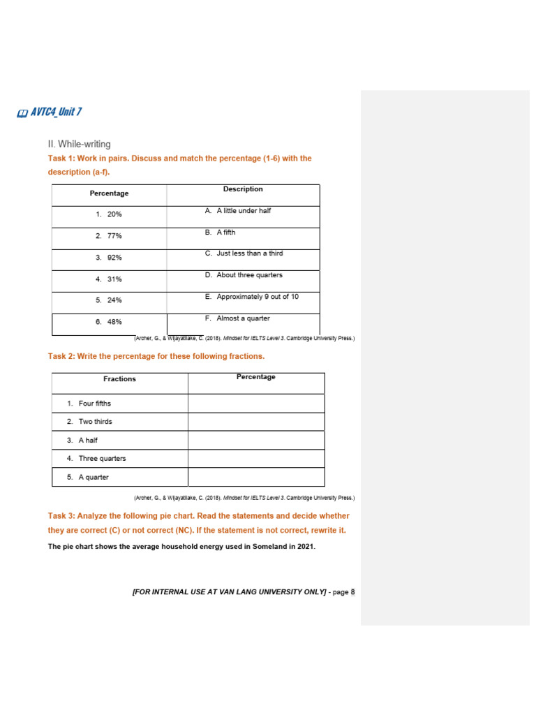 In Class AVTC4 - Unit 7 - Pie-Charts | PDF | Refrigerator