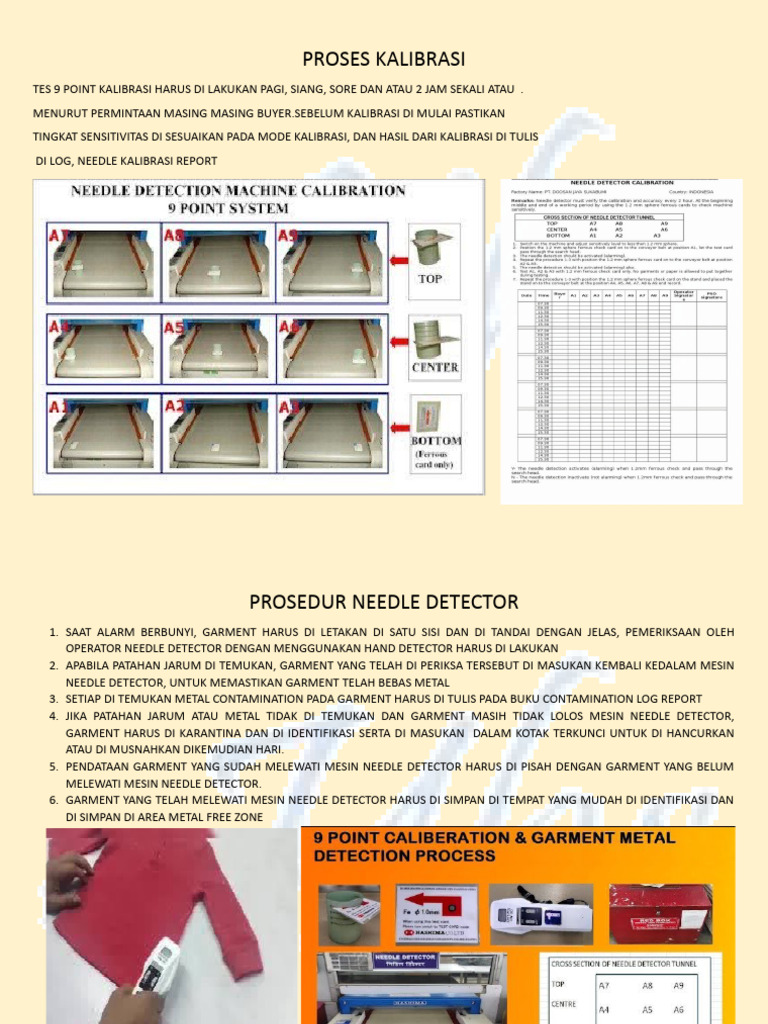 Prosedur Kalibrasi Detektor Metal | PDF | Teknologi & Rekayasa