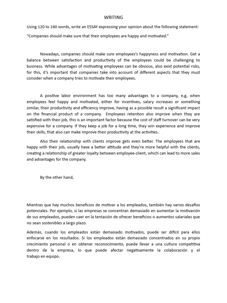 Writing Employees | Descargar gratis PDF | Business | Psicología Social