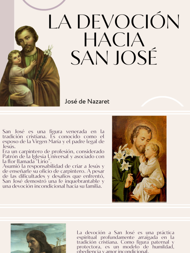 Devoción a San José: Fe y Protección | PDF | San José | María, madre de ...