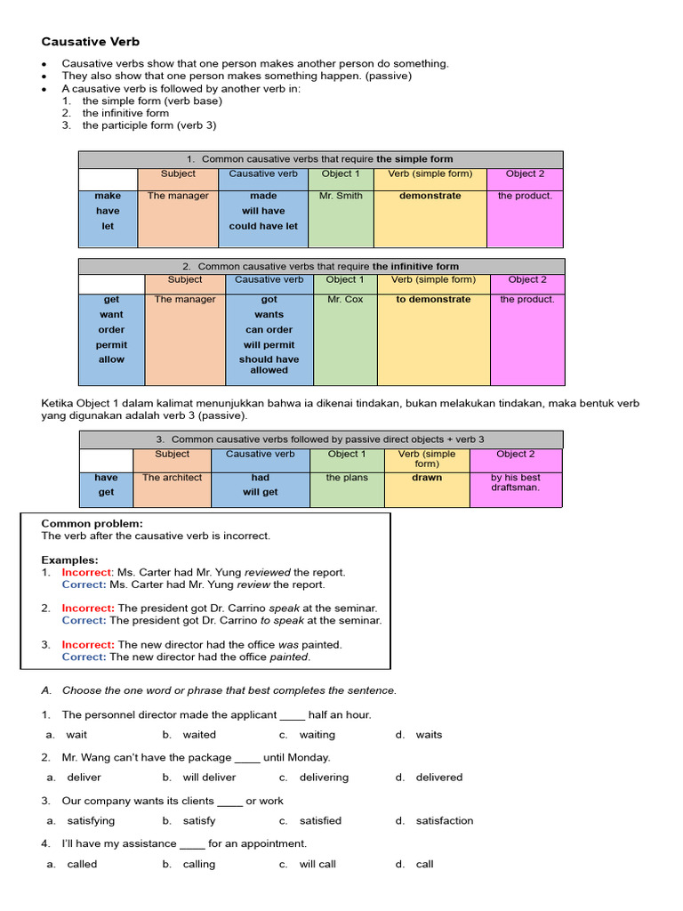 Causative Verb | PDF | Verb | Morphology