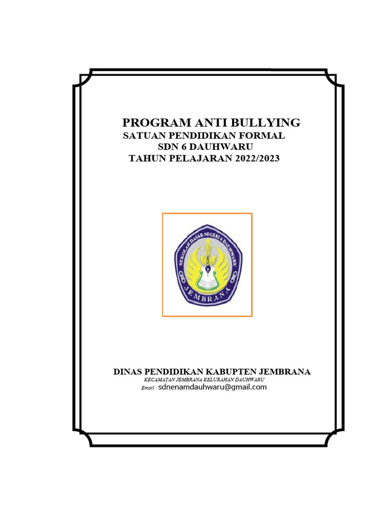 Program Anti Bullying | PDF | Ilmu Sosial | Kesehatan Holistik