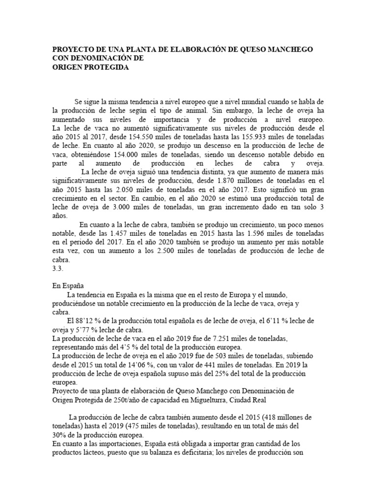 Proyecto Elaboracion de Queso | PDF | Queso | Leche