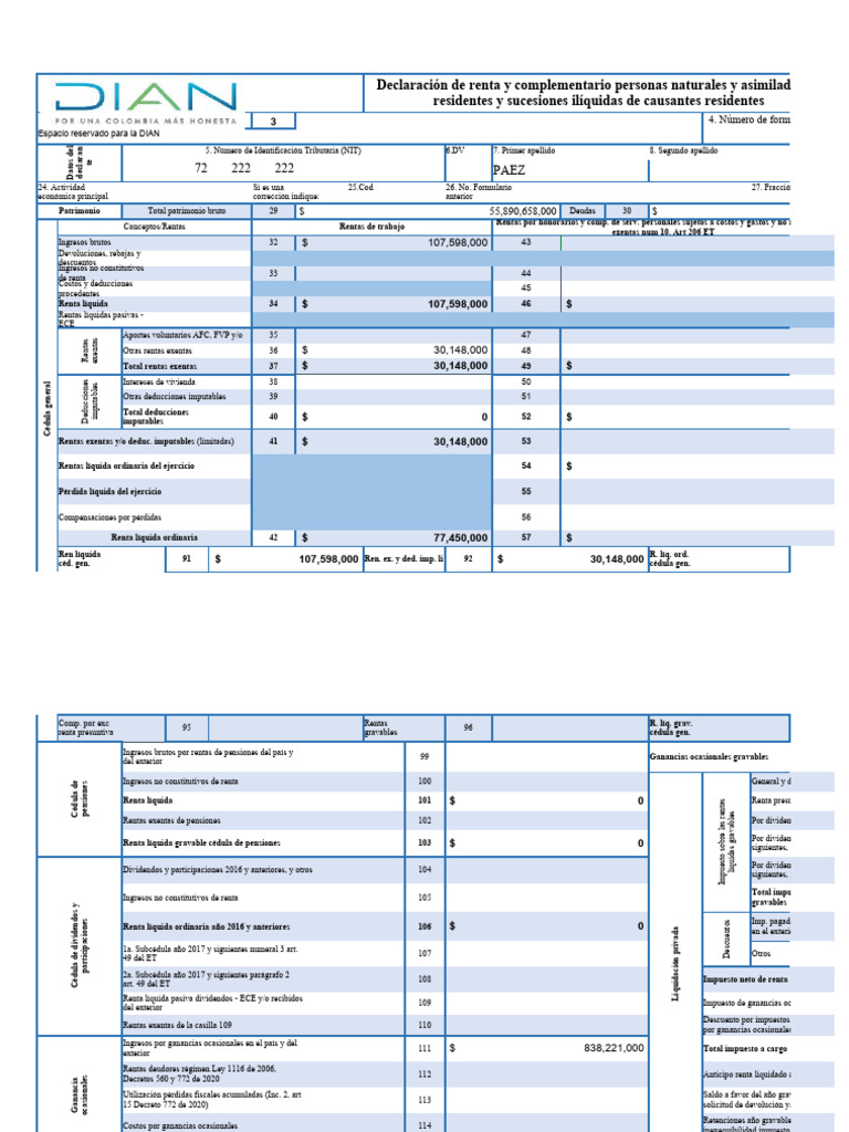 formulario 210 | PDF