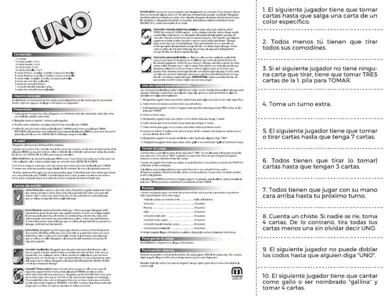 Reglas Del UNO | PDF