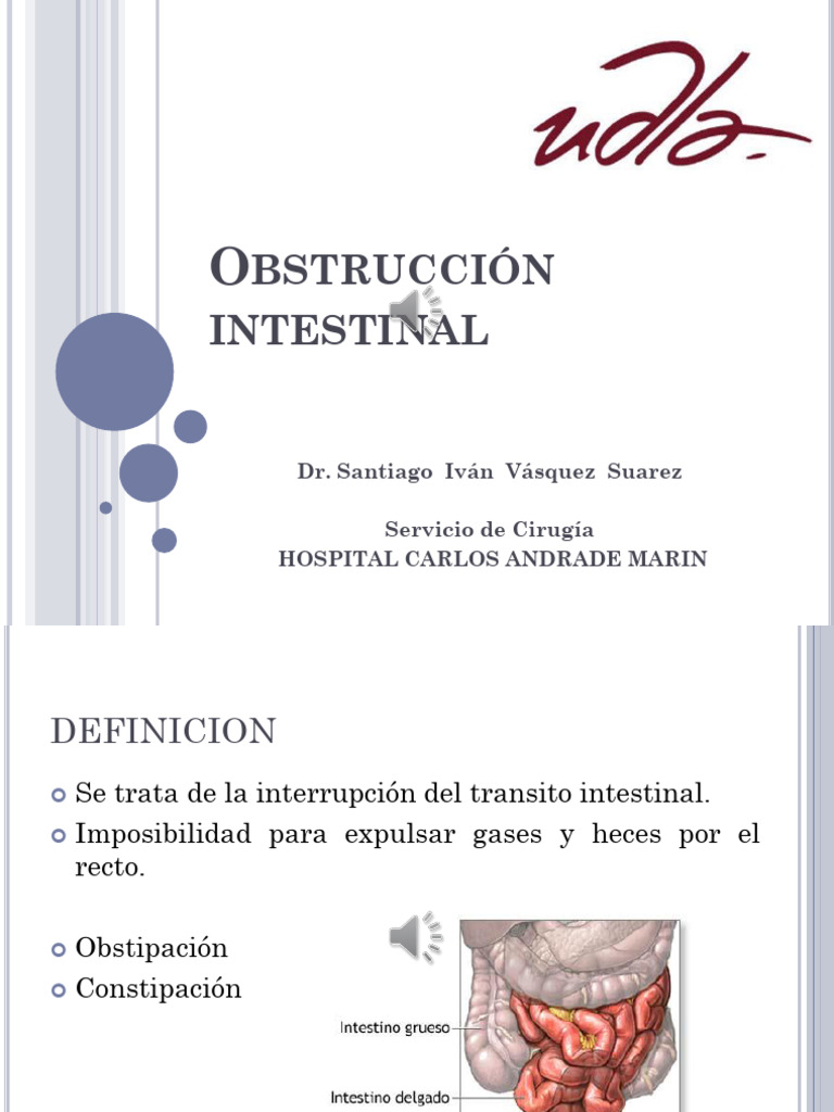 Definición de Obstrucción Intestinal | PDF | Especialidades Medicas ...
