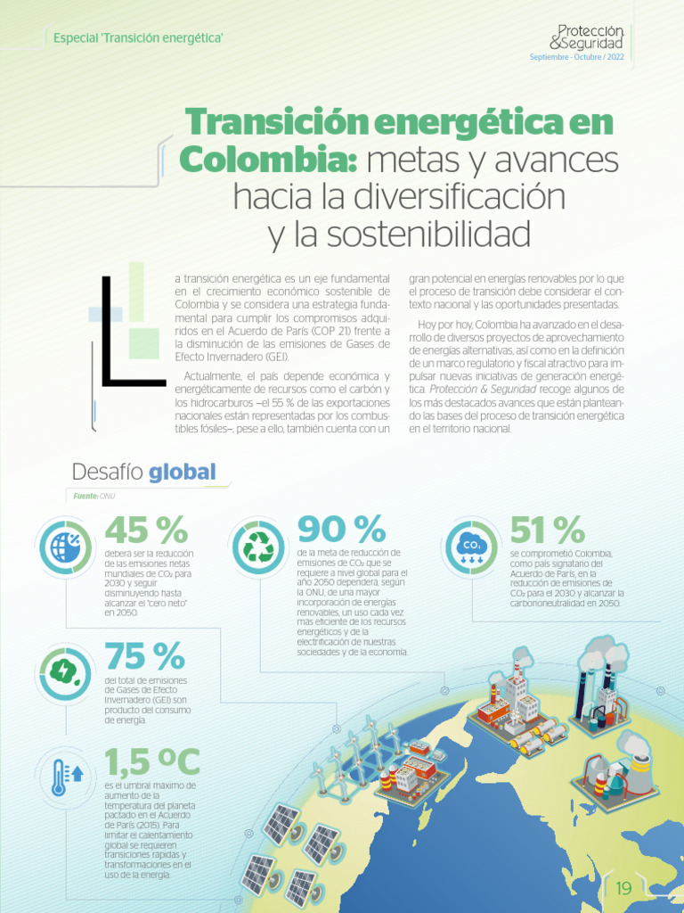Metas y Avances en Colombia PS 405 | PDF | Gases de efecto invernadero | Energía renovable