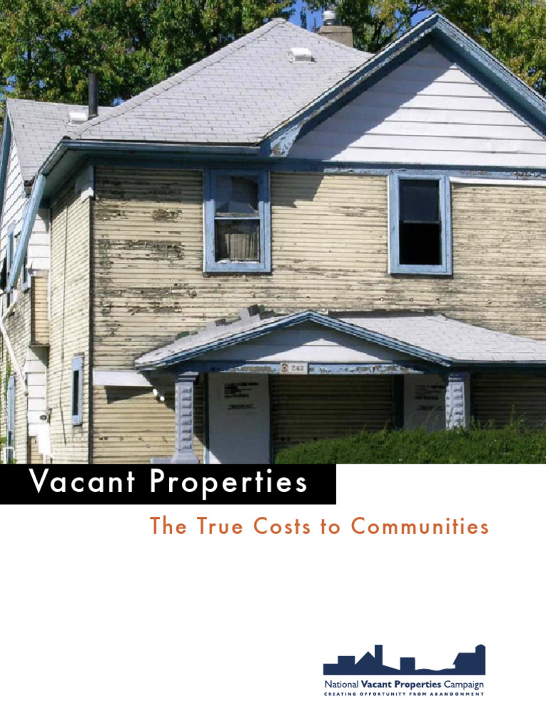 Costs of Vacant Properties to Communities | PDF | Taxes | Insurance