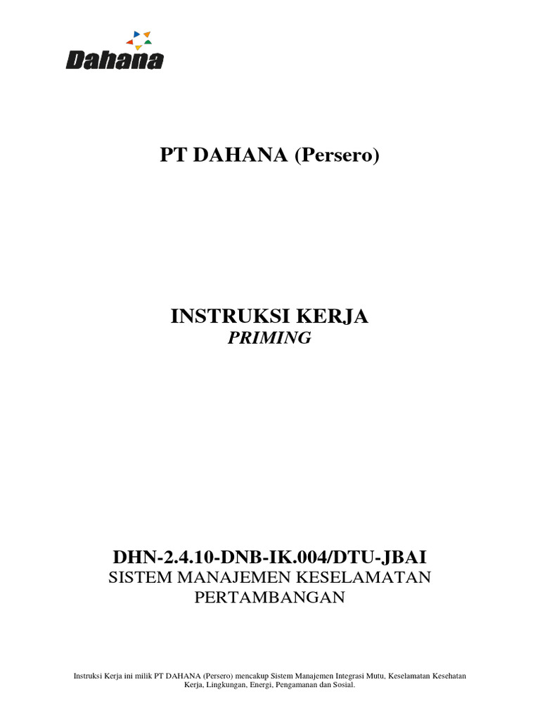 Dhn-2.4.10-Dnb-Ik.004 - Dtu-Jb Priming | PDF
