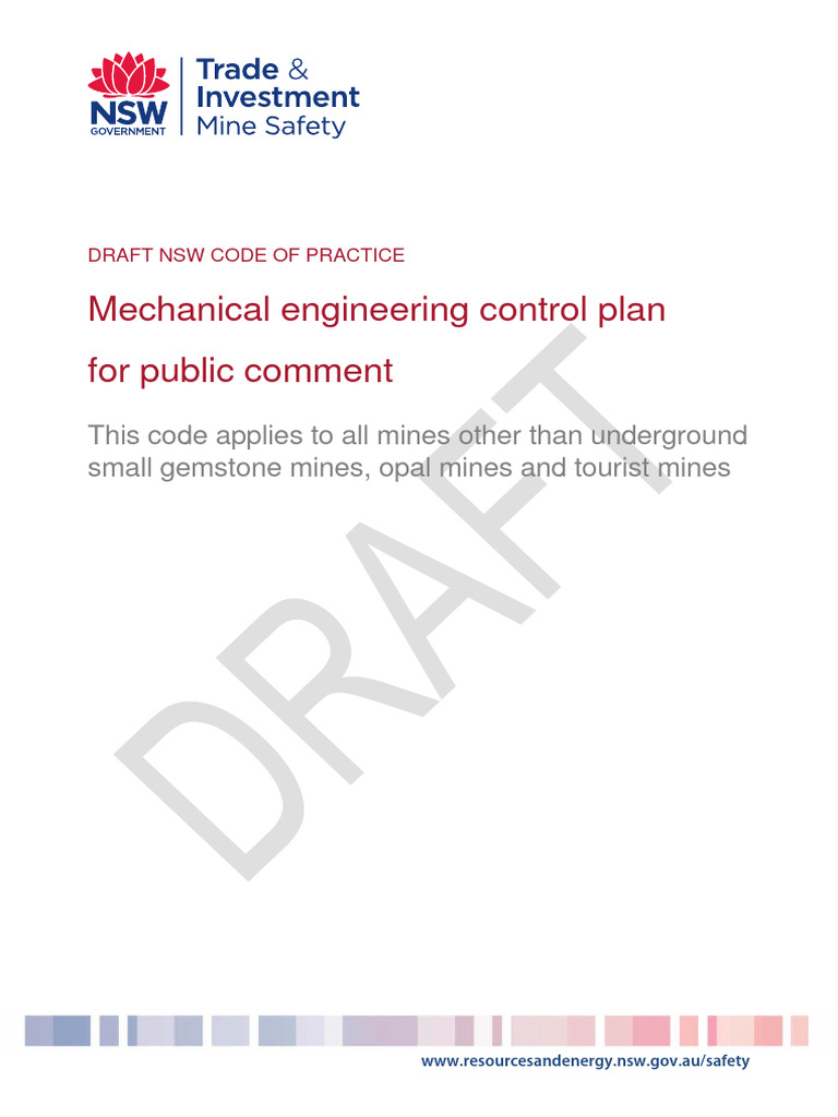 Draft Mechanical Engineering Control Plan | PDF | Occupational Safety ...