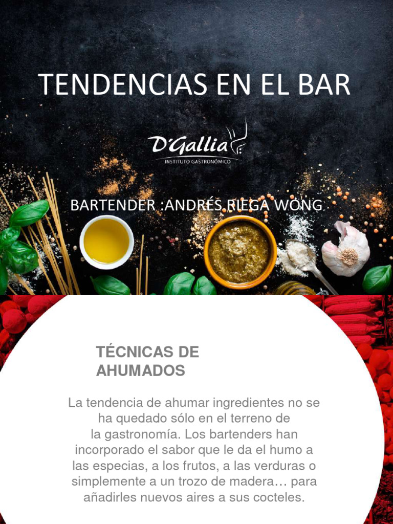 Semana 11 - Tendencias, D'Gallia | PDF | Cócteles | Alimentos