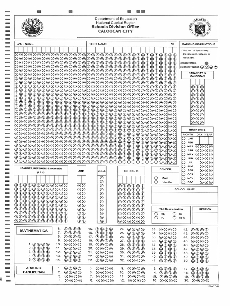 BUBBLE SHEET DARK - JPG | PDF