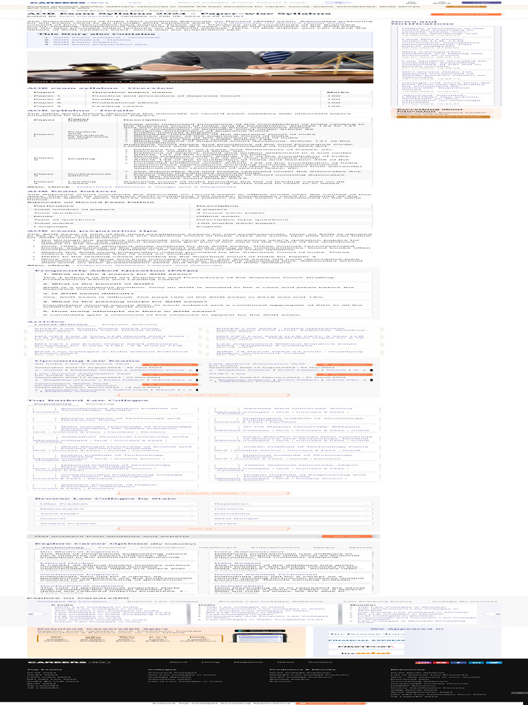 AOR Exam Syllabus 2024 Overview | PDF | Advocate | Jurisdiction