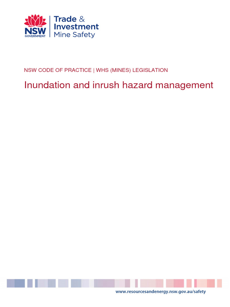 NSW Code of Practice Inundation and Inrush Hazard Management | PDF ...