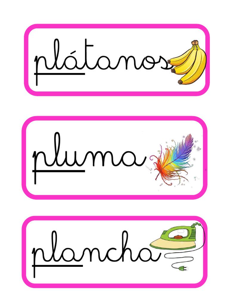 Palabras Grupos Consonanticos | PDF