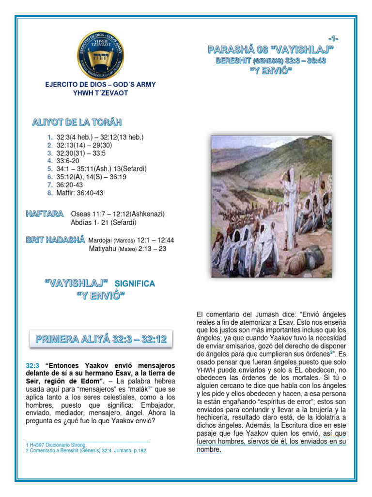 Parashá 08 Vayishlaj PDF | PDF | Tetragrammaton | Salmos