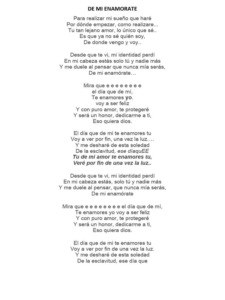 DE MI ENAMORATE TITO NIEVES | PDF