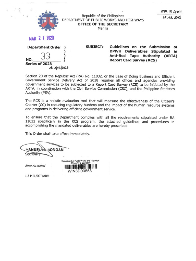 Do 033 s2023 Corrected | PDF | Policy