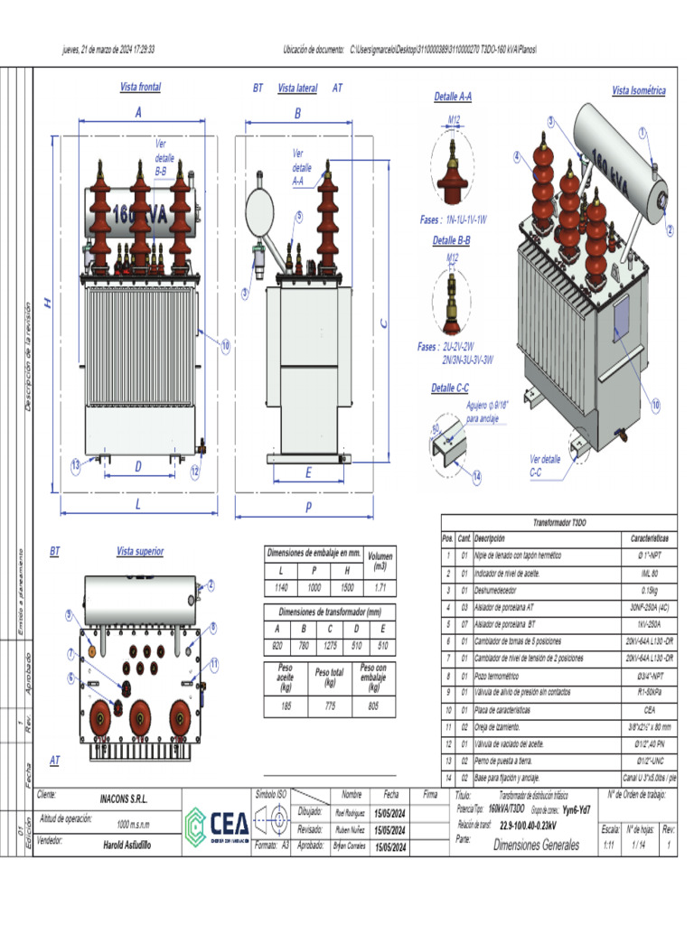 Cea 160kva Dga Rev1a | PDF
