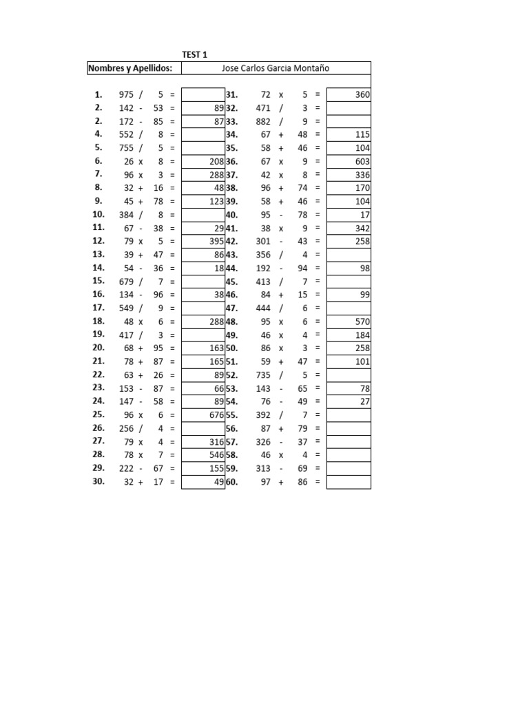 TEST 1, 2 y 3 | PDF