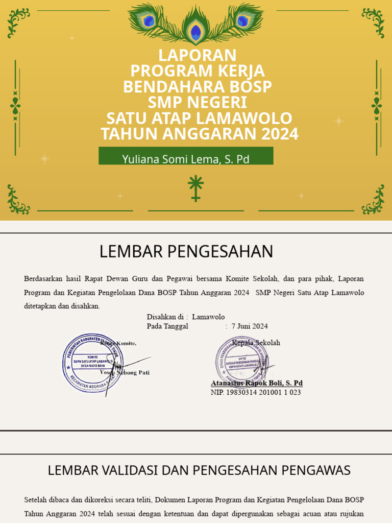 Laporan Pengelolaan Dana BOSP 2024 | PDF
