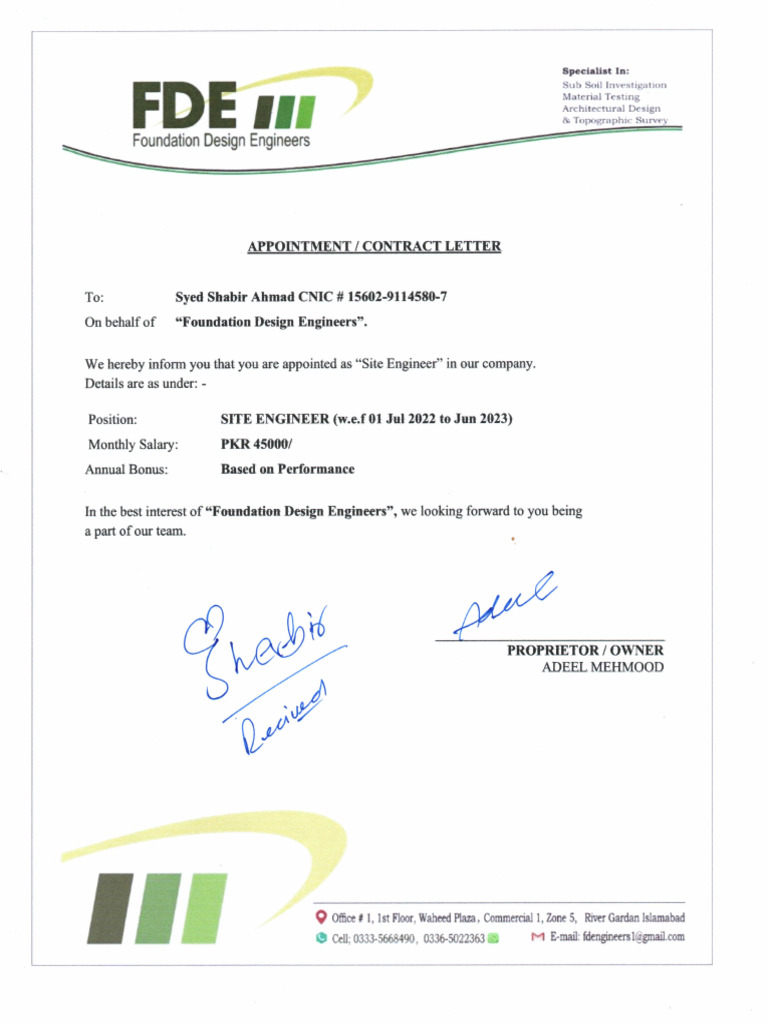 Scan Appointment Letter | PDF