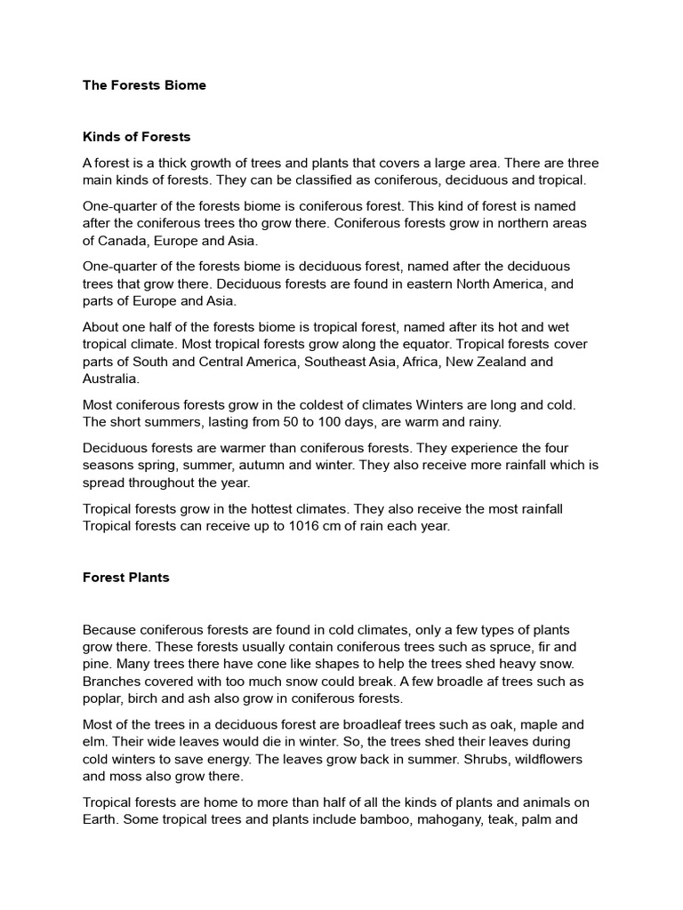 forest | PDF | Forests | Trees