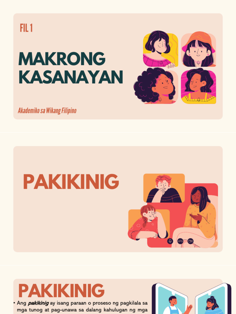 MAKRONG KASANAYAN PAKIKINIG at PAGSASALITA | PDF