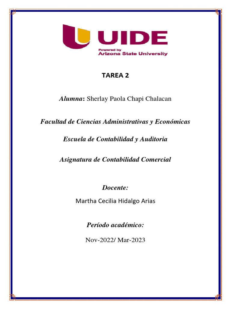 Tarea 2 Conta | PDF | Contabilidad | Hoja de balance