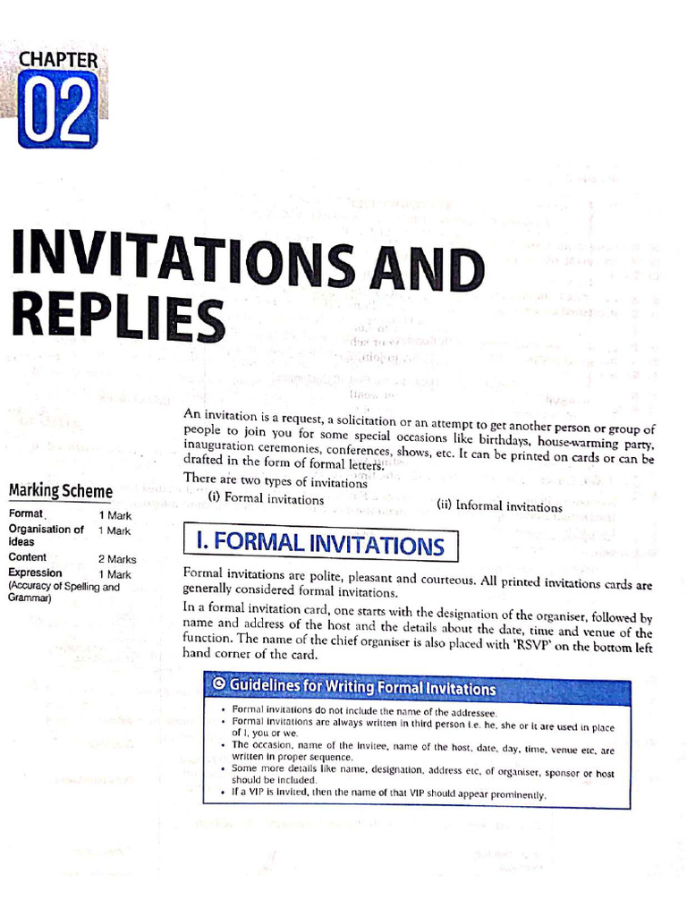 Invitations and Replies | PDF