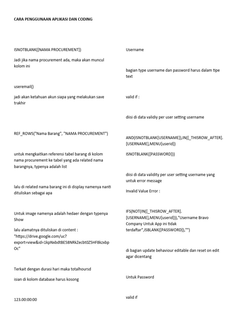 Cara Penggunaan Aplikasi Dan Coding | PDF | Login | User (Computing)