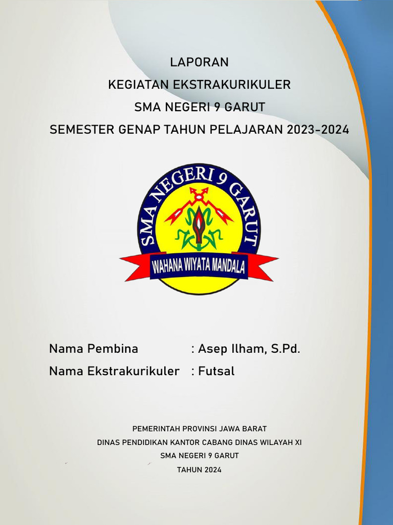 Laporan Kegiatan Ekstrakurikuler Futsal | PDF