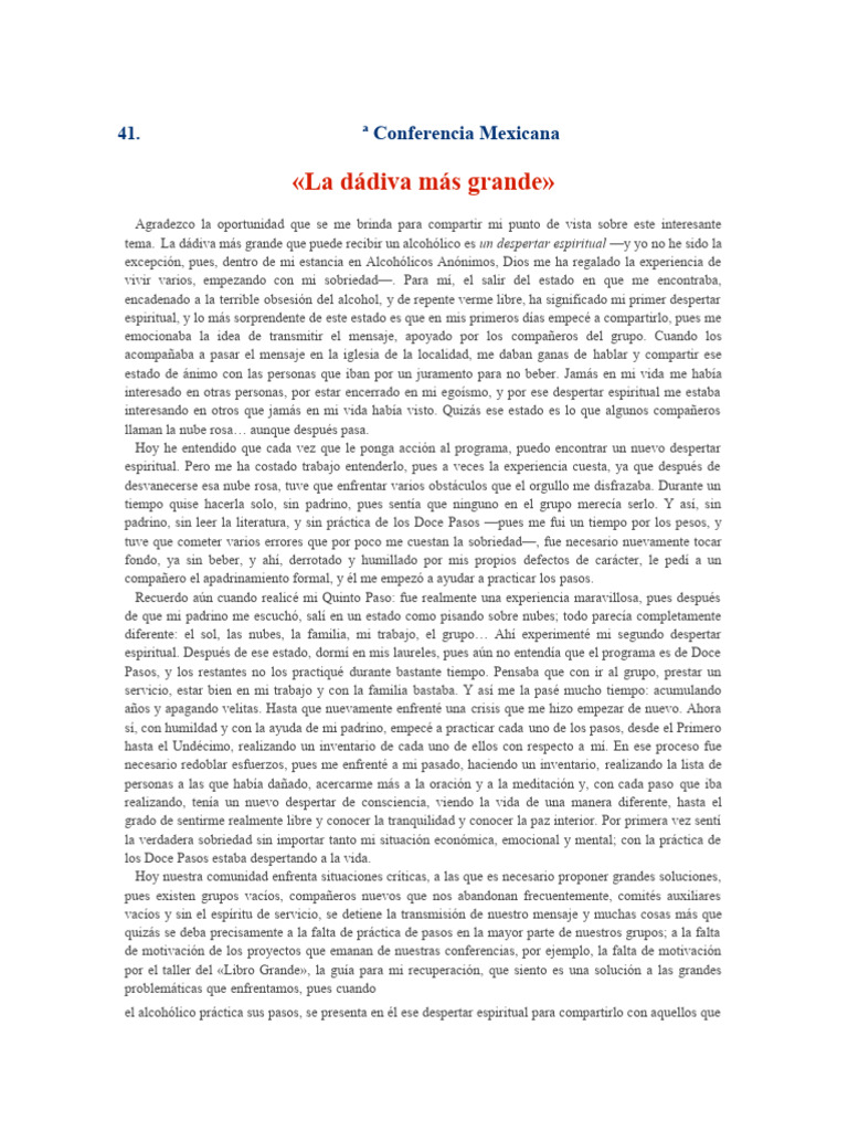 La Dádiva Más Grande | PDF