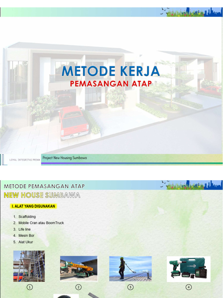 Metode Kerja Pemasangan Atap | PDF