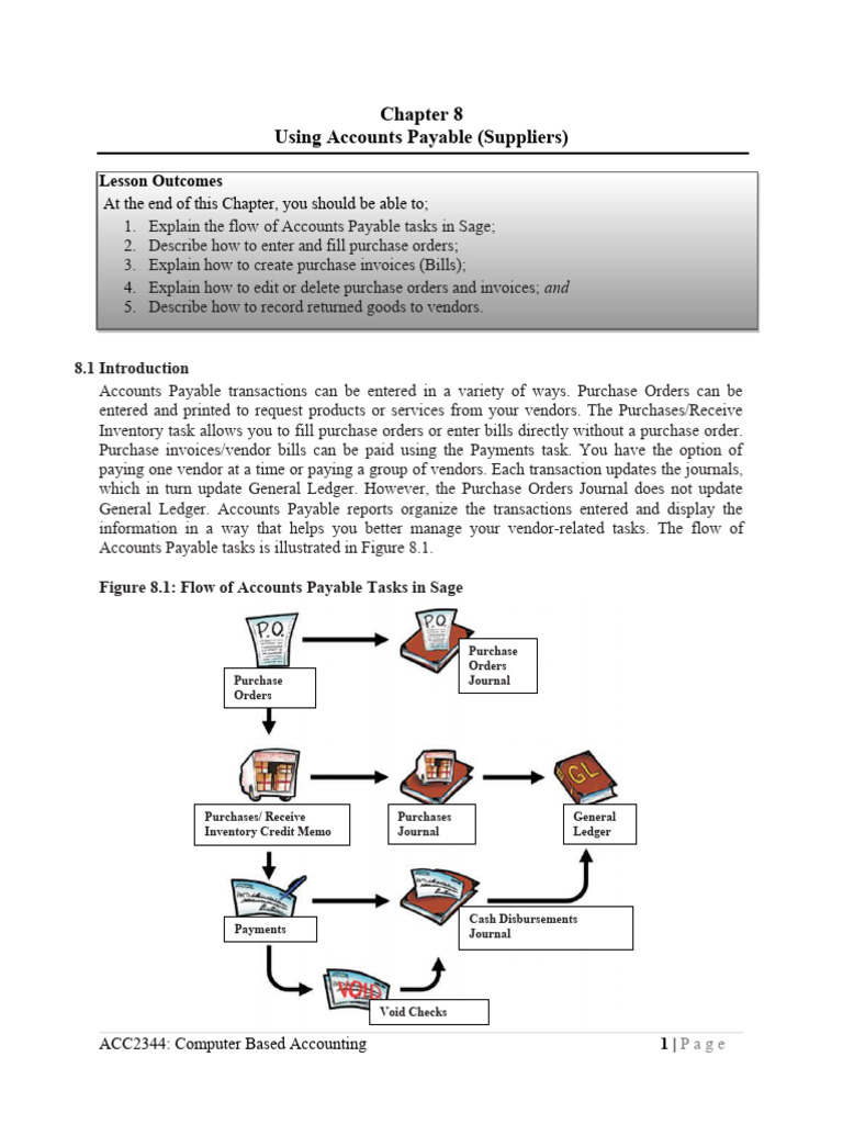 Chapter Eight-Using Accounts Payable | PDF | Accounts Payable | Invoice