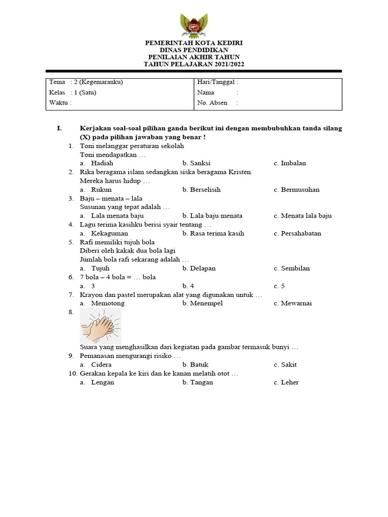 Kelas 1 Tema 2 | PDF