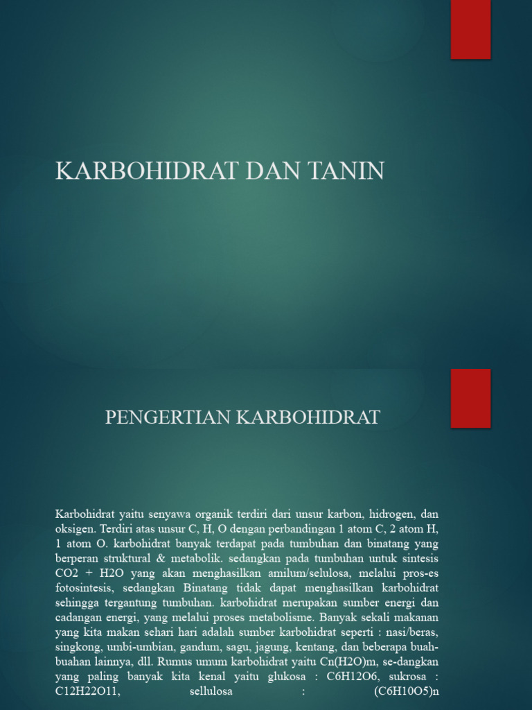Farmakognosi I (Karbohidrat Dan Tanin) | PDF